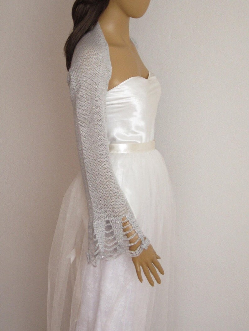 Bridal Shrug Wedding Bolero Bridal Cover Ups Silver Shrug - Etsy