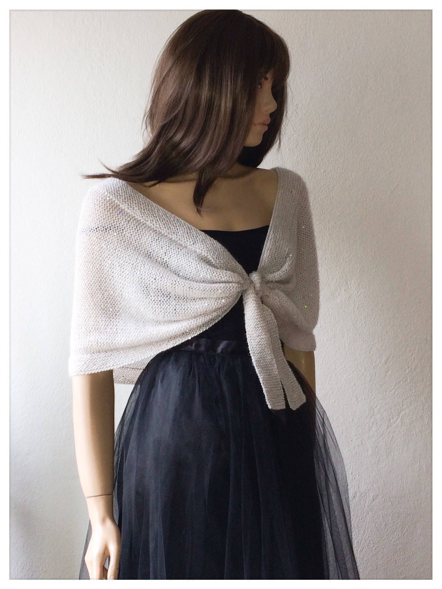 Sequin Shawl, Evening Shawl, Gothic Wedding Shawl, Black Shawl, Evening ...