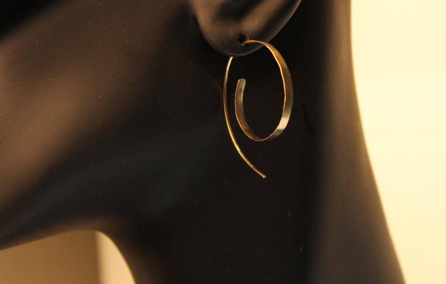 Rustic 14 Karat Gold Filled Spiral Hoops, Handmade Tribal Hoops ...