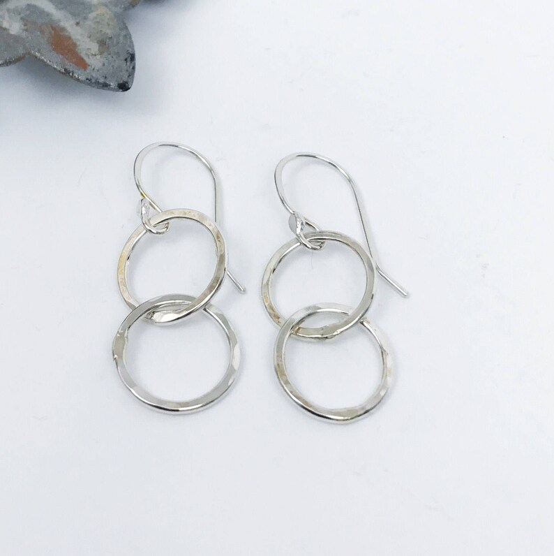 Infinity Circle Earrings, Modern Dangle Earrings, Geometric Earrings ...