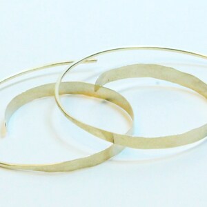 Rustic 14 Karat Gold Filled Spiral Hoops, Handmade Tribal Hoops ...
