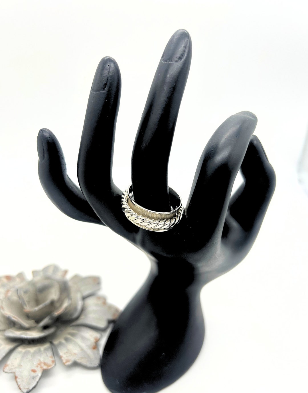 Chainlink Spinner Ring, Fidget Ring, Snake Belly Spinner Ring, Wide ...