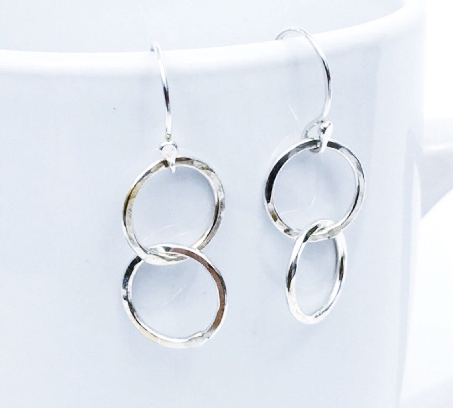 Infinity Circle Earrings, Modern Dangle Earrings, Geometric Earrings ...