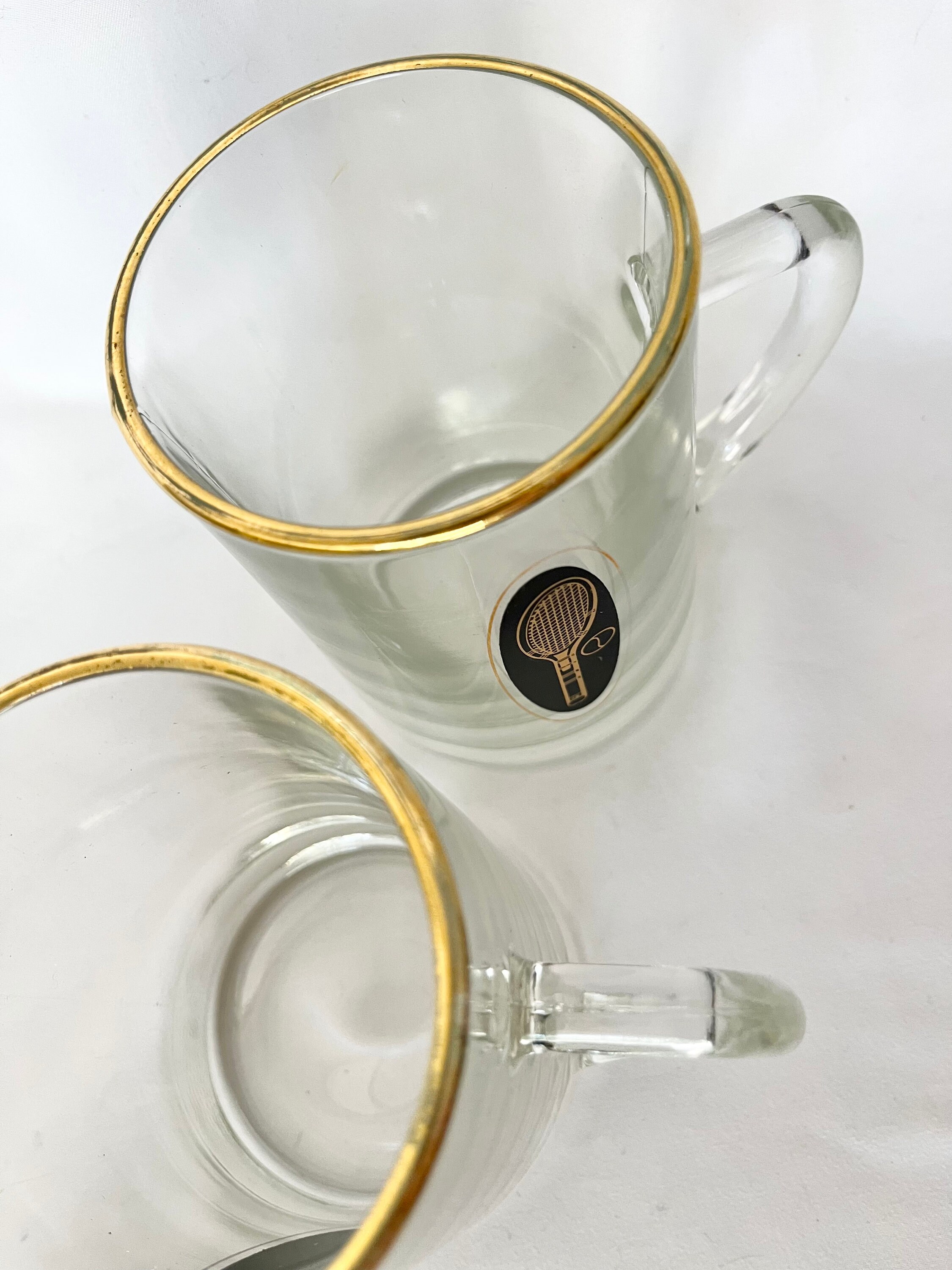 Vintage Pair of 80's Preppy Tennis Glass Beer Mugs - Etsy