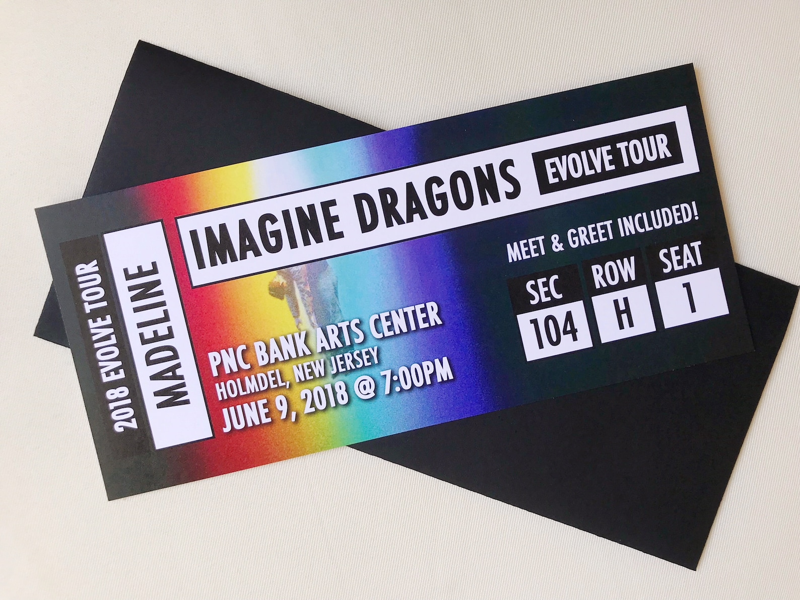 Custom Printed Fake Concert Ticket / Sporting Event Ticket ...