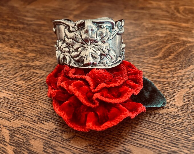 Antique Frank Whiting Florence Cuff Sterling Floral Bracelet 30s 20s - Etsy