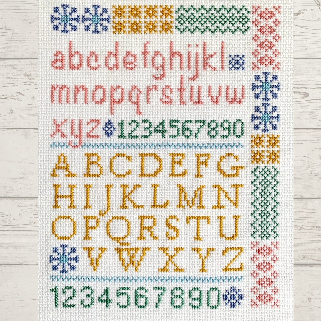 Sampler ABC, Cross Stitch Pattern, Counted Cross Stitch Chart With Abc ...