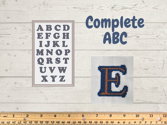 Cross Stitch Pattern Big Alphabet Counted Cross Stitch Chart - Etsy