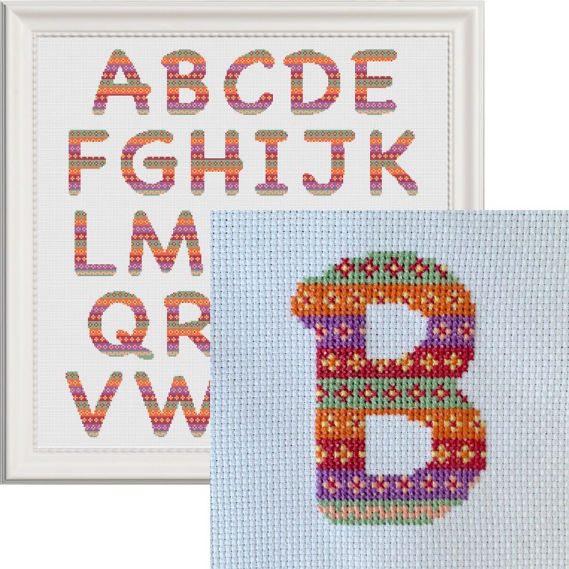 Crossstitch Monogram - Etsy