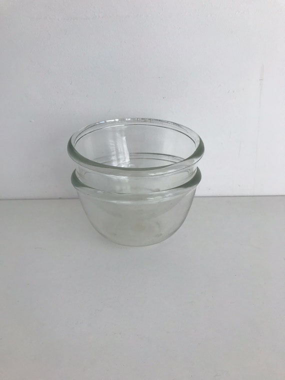 Vintage Pyrex Mixing Bowls Set of 2 Clear Bowls All Purpose - Etsy
