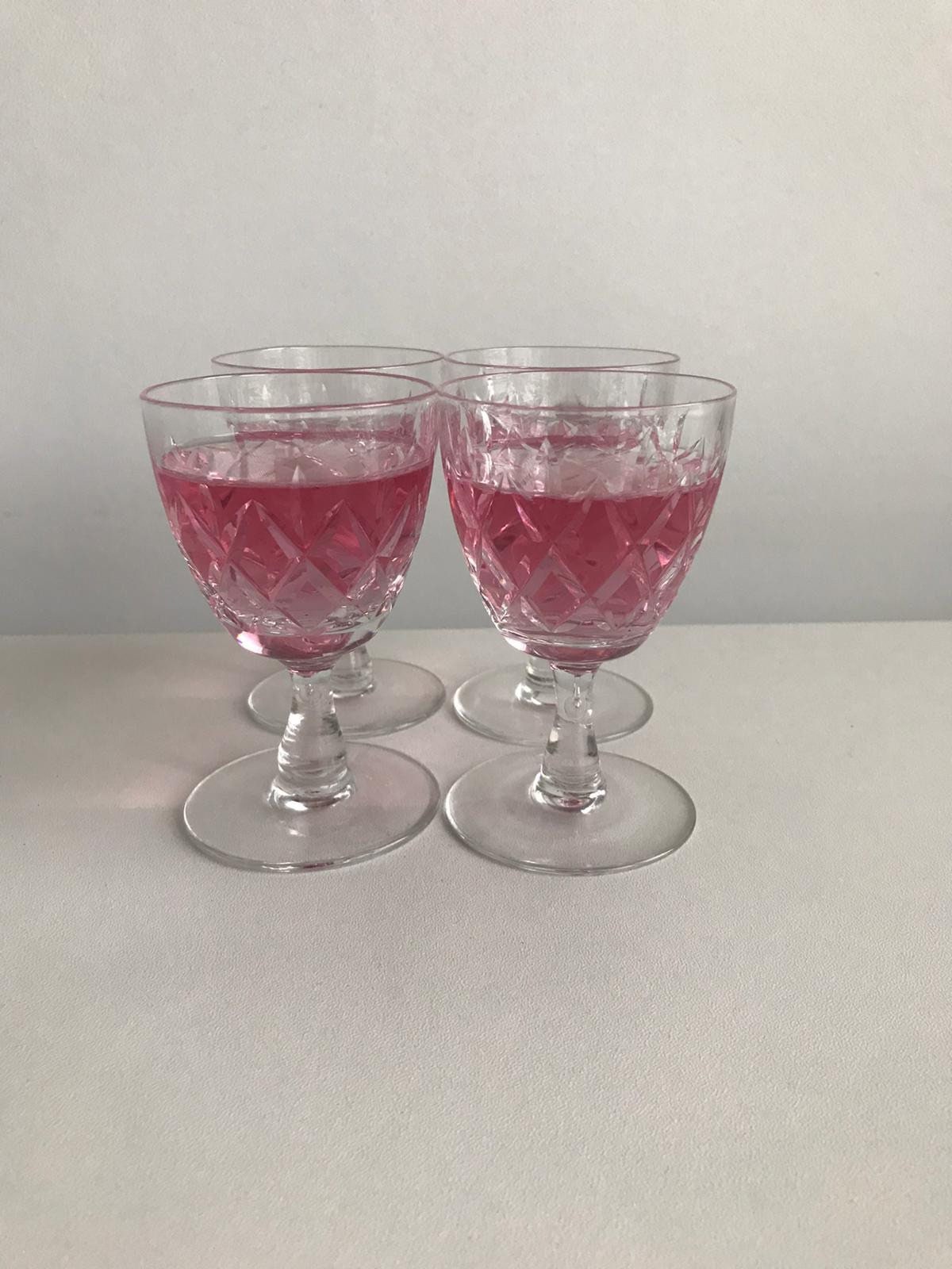 Vintage Crystal Sherry Glass 2 Vintage Sherry Port Glasses Etsy