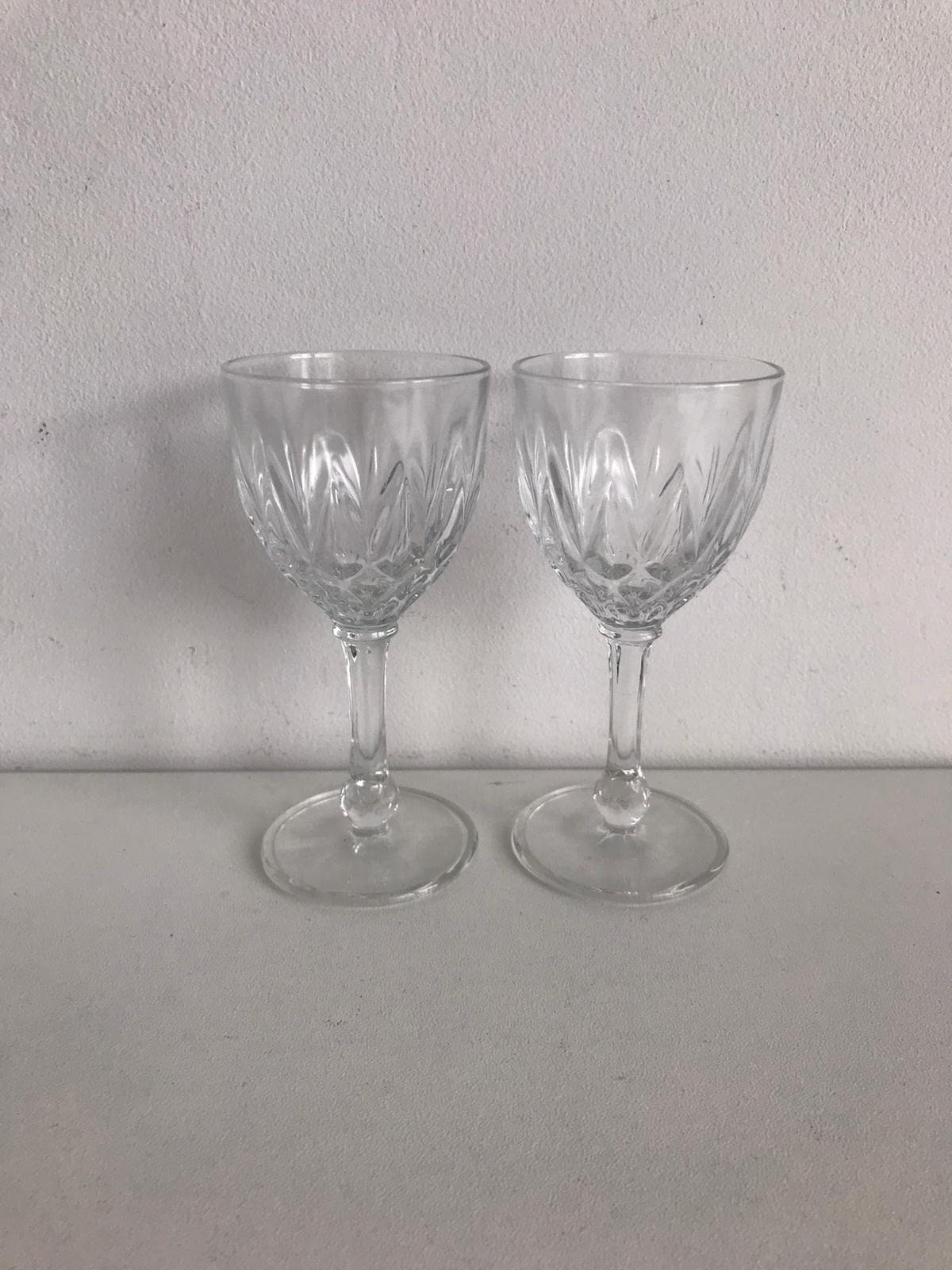 Vintage Sherry Glass 2 Vintage Small Sherry Port Glasses Cut Etsy