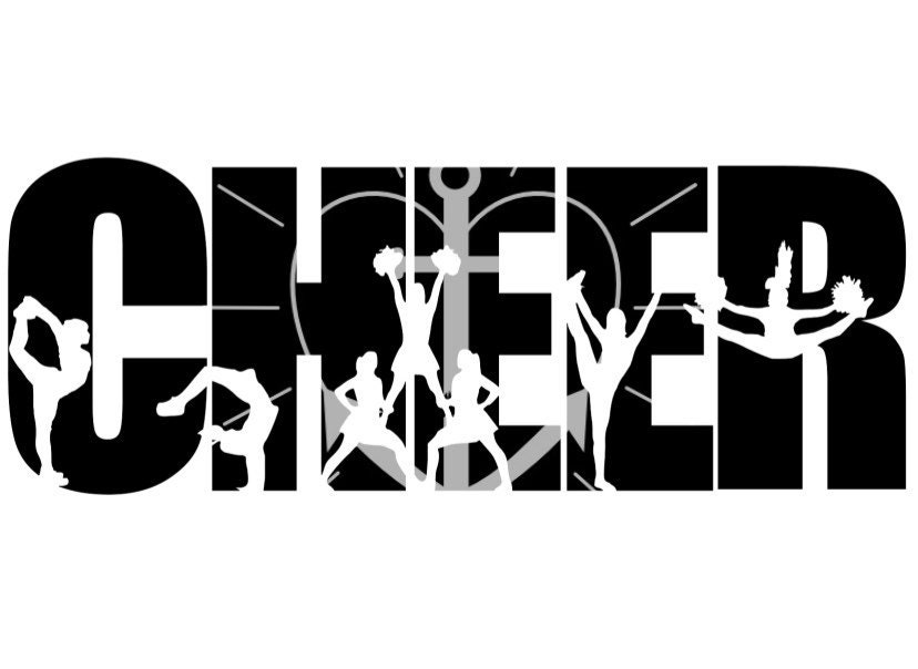 CHEER Silhouette Text PDF (digital File) - Etsy