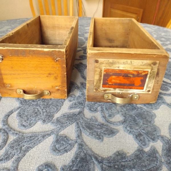 Small Antique Wooden Box With Handle - Etsy