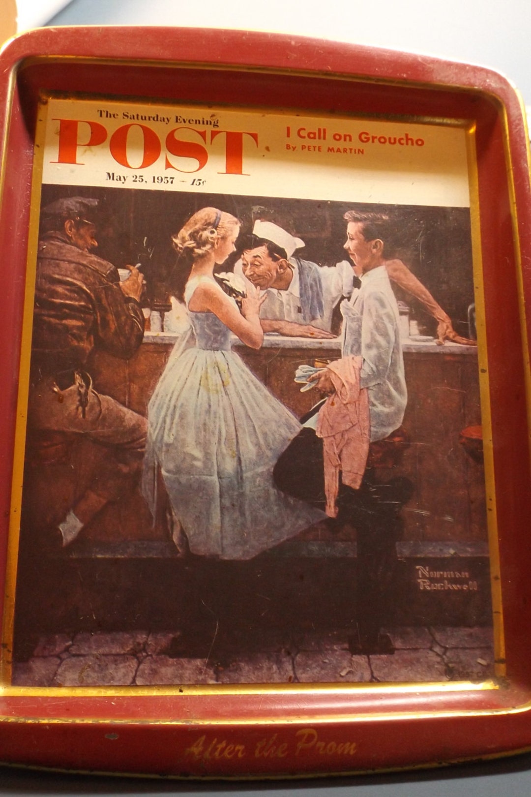 Norman Rockwell "after the Prom" Small Metal Tray,collector's Series ...