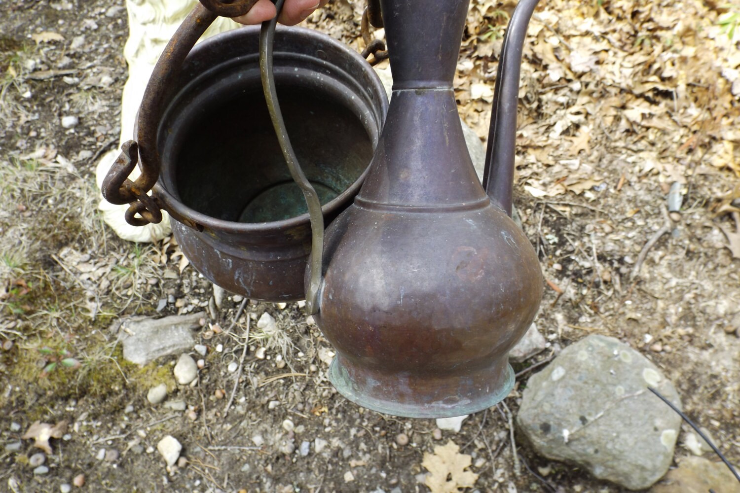 Sale Antique Israeli Copper Pan Bowl Cauldron Saucepan Pot - Etsy