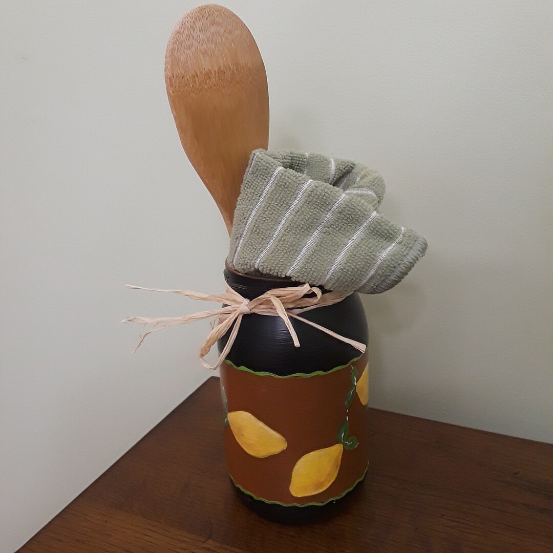 Hand Painted Jars / Decorative Jars / Kitchen Decor/ Kitchen - Etsy