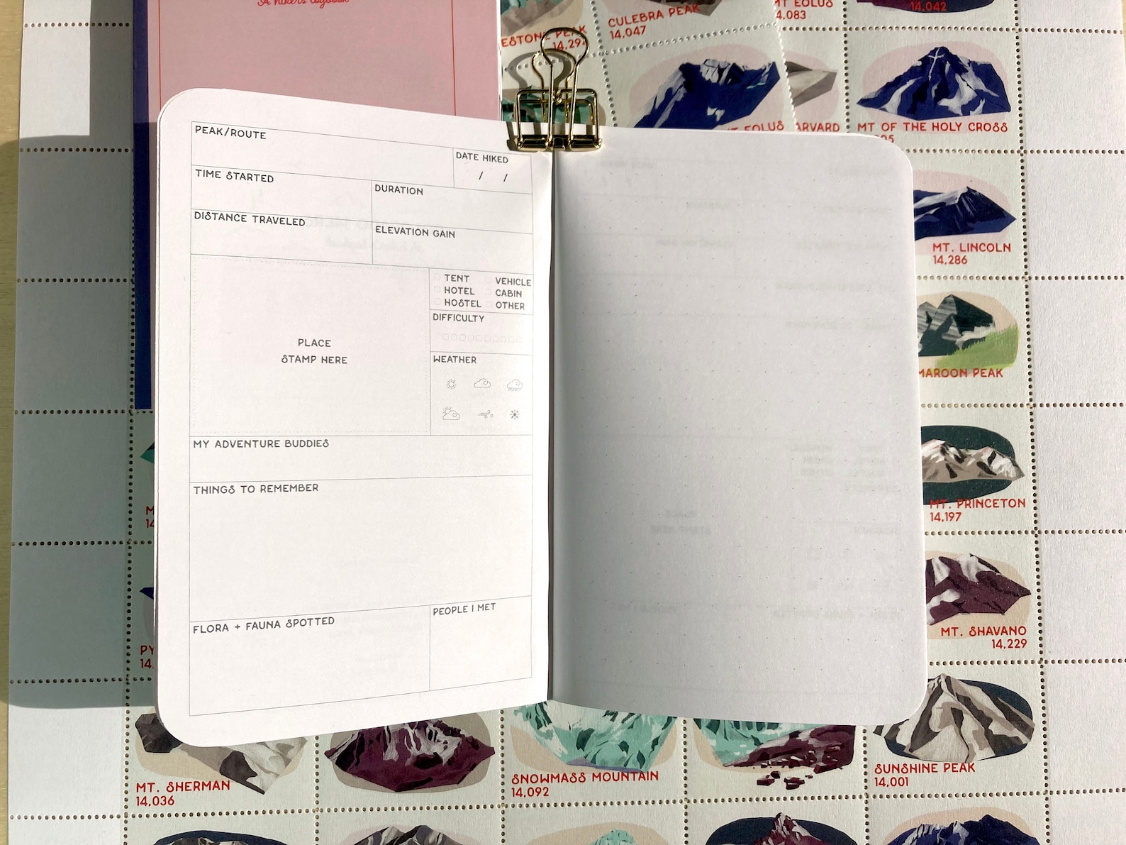 Colorado 14ER Hiker's Logbook + Stamp Sheet - Etsy