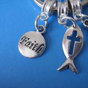 Religious Keyring Christian Fish Symbol Praying Hands Charm - Etsy