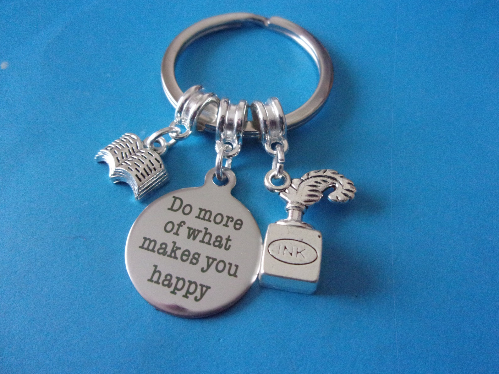 Book Keyring Author Keychain Gift for a Writer Writing Novel - Etsy