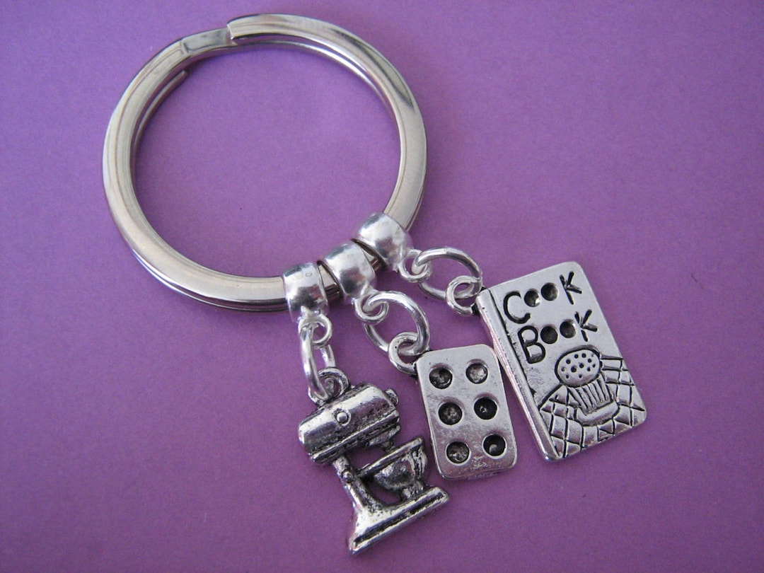 Baking Keyring Cooking Keychain Cook Book Food Mixer Cooks Gift - Etsy UK