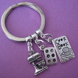 Baking Keyring Cooking Keychain Cook Book Food Mixer Cooks Gift - Etsy UK