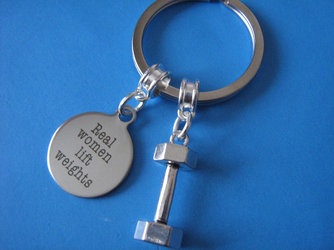 Dumbbell Keyring Woman Weight Lifting Keychain Crossfit - Etsy UK