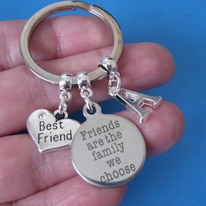 Best Friend Keyring Friends Are Family We Choose Keychain Gift for a ...