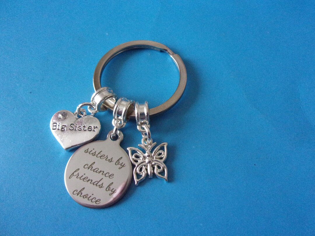 One Sister Keyring Sisters by Chance Gift for a Sister Keychain Sisters ...