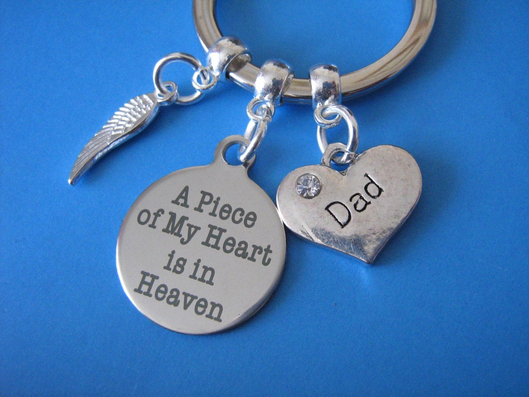 Dad Bereavement Keyring Dad Loss in Memory of Father Keychain in ...