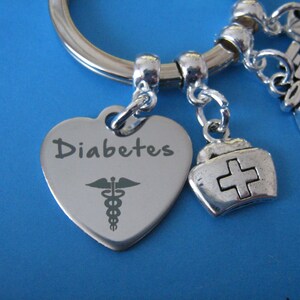 Diabetes Nurse Keyring: Handmade DSN Keychain With Syringe Charm - Etsy
