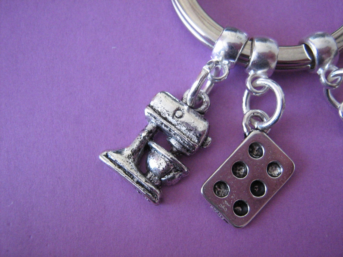 Baking Keyring Cooking Keychain Cook Book Food Mixer Cooks Gift - Etsy UK