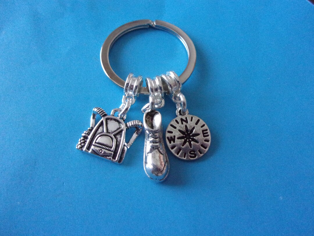 Walking Keyring Gift for a Walker Hiking Keychain Gift for a Hiker Gift ...