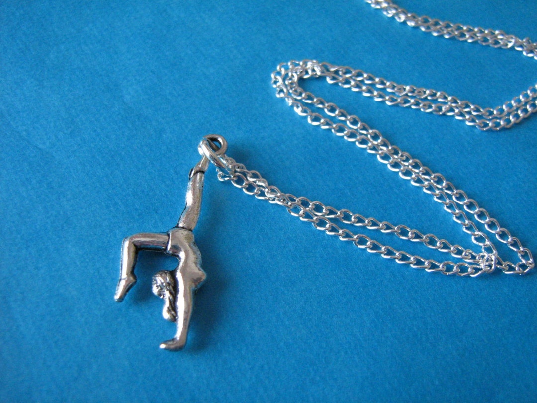Gymnastic Necklace Gymnast Gymnastics Charm Necklace - Etsy