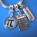 Maths Teacher Gift Math Keychain Pi Keyring Calculator Charm Graduation ...