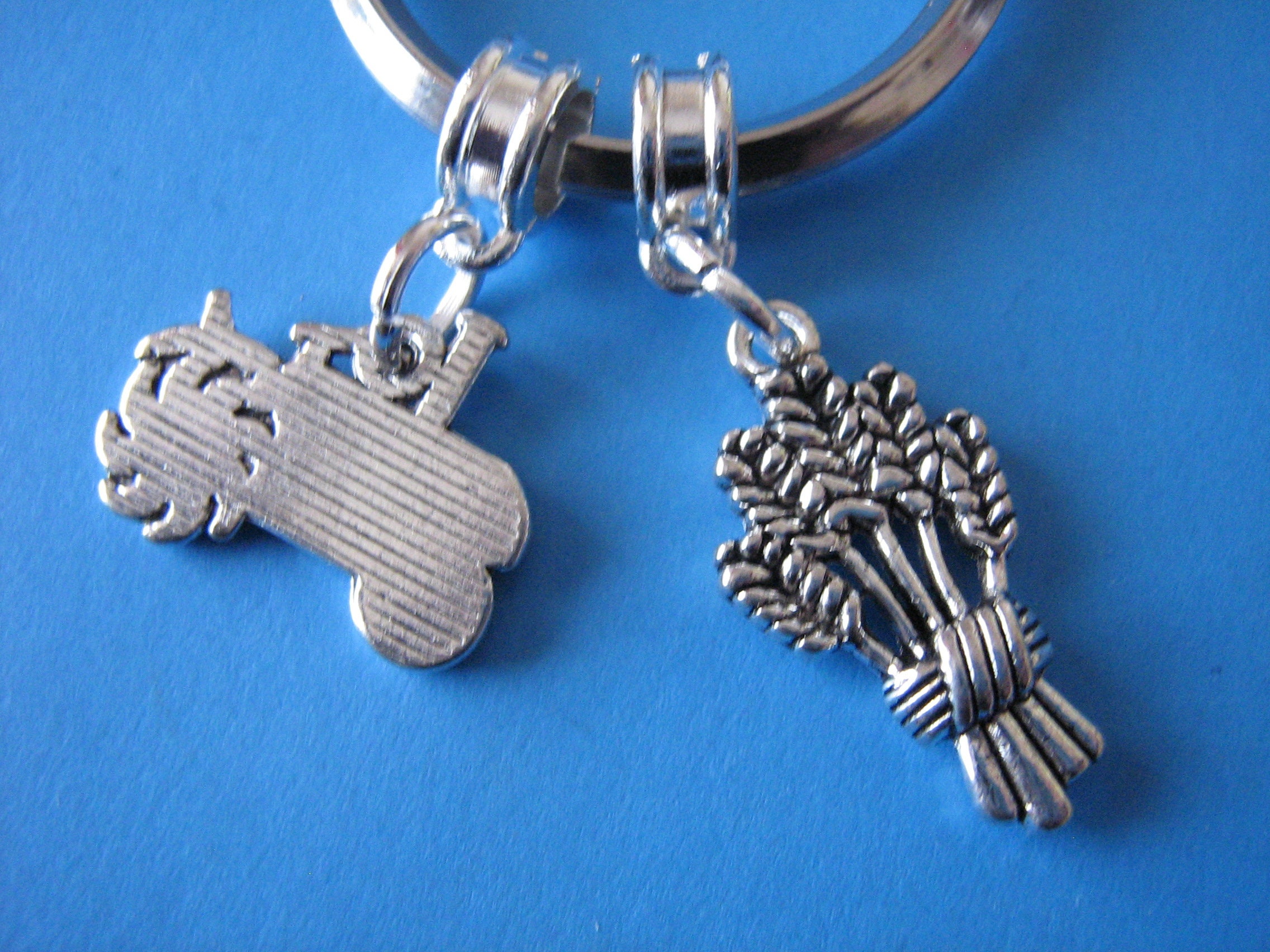Farming Keyring Gift for a Farmer Keychain Tractor Barley | Etsy