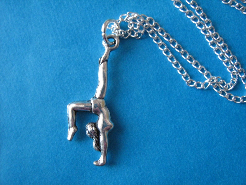 Gymnastic Necklace Gymnast Gymnastics Charm Necklace | Etsy