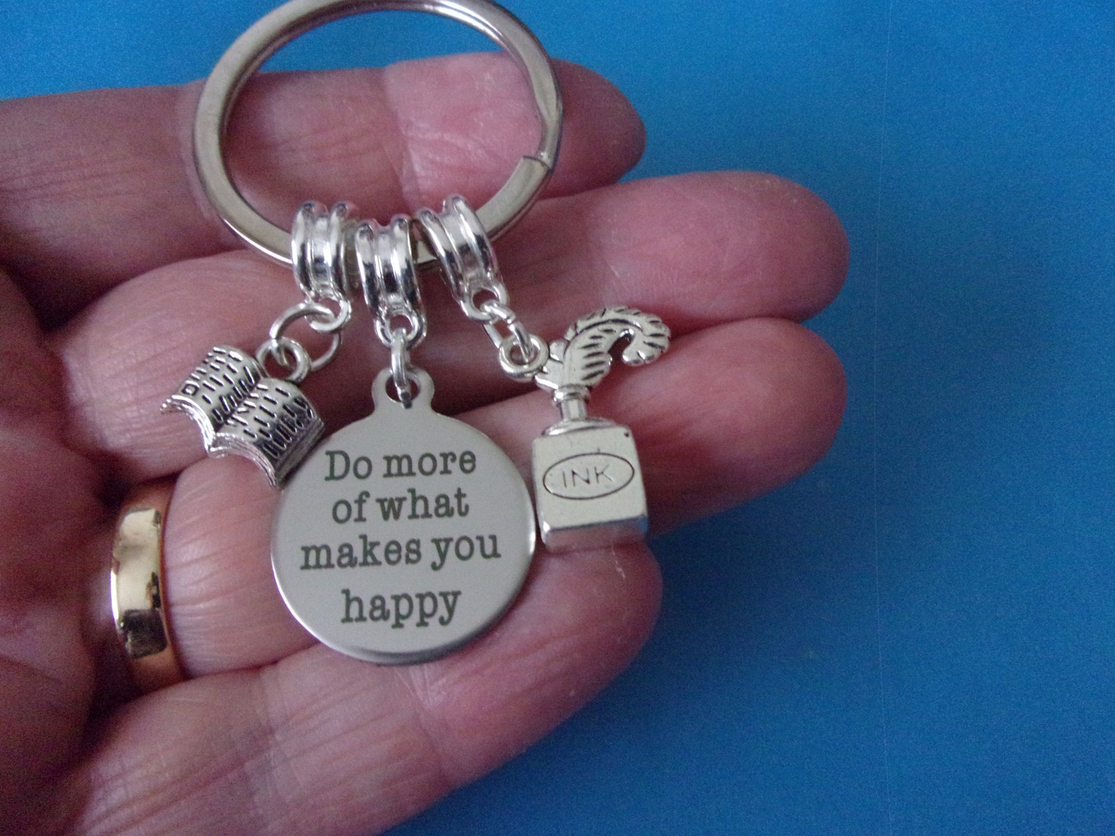 Book Keyring Author Keychain Gift for a Writer Writing Novel - Etsy