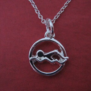 Swimming Necklace Swimmer Charm Swim Coach Gift - Etsy