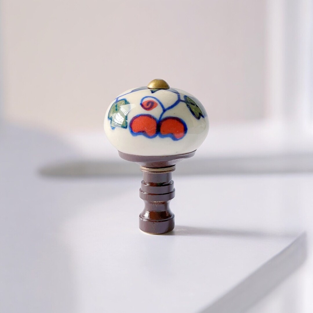 Set of 2 Gorgeous Porcelain Lamp Shade Finials - Shade Toppers - 2 ...