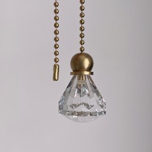 Set of 2 Acrylic Crystal Diamond Ceiling Lighting Fan Pull - Etsy
