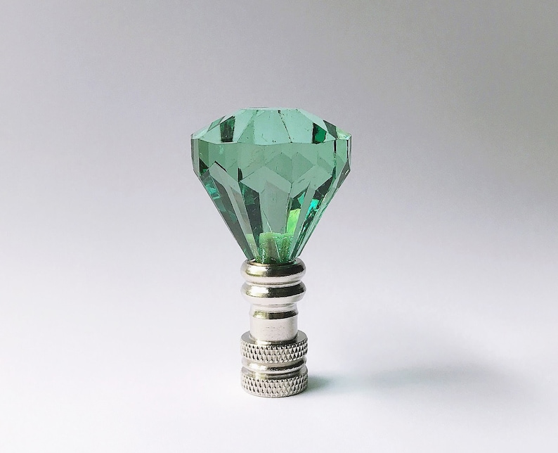 Set of 2 Acrylic Diamond Lamp Shade Finials Harp Toppers - Etsy