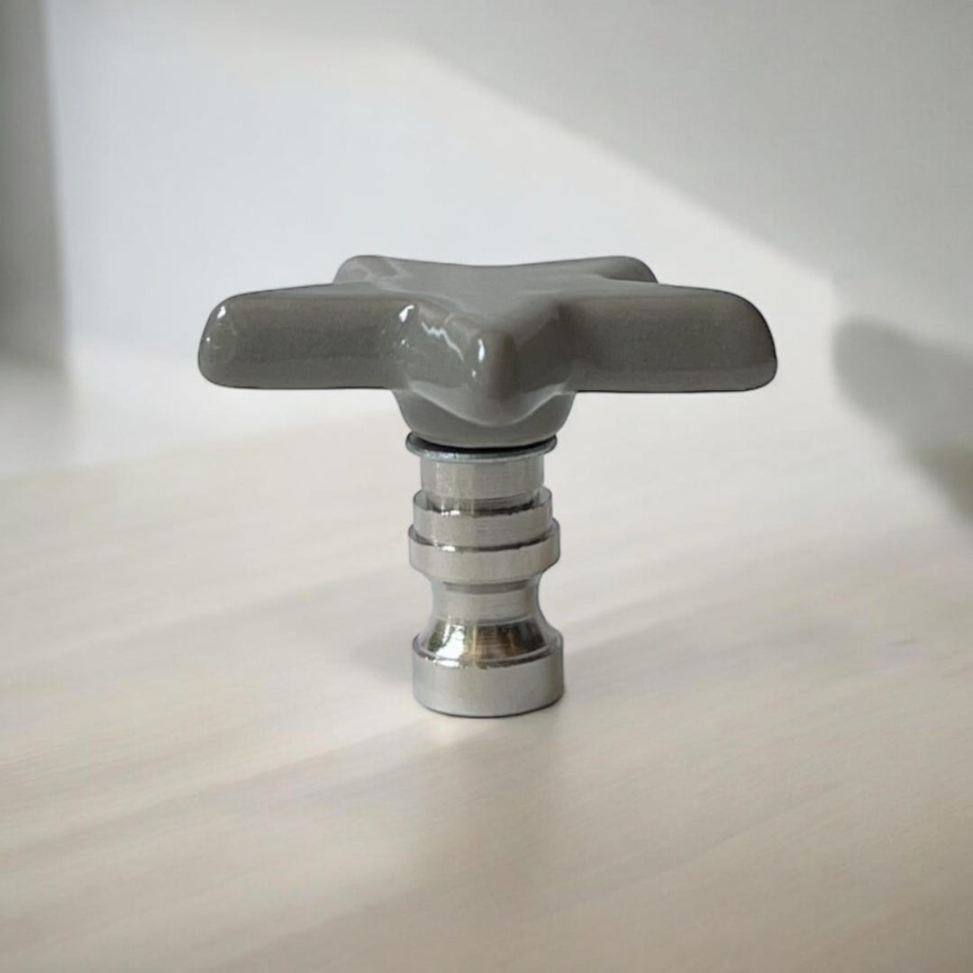 Grey Star Lamp Shade Finials: Porcelain Shade Toppers, Set of 2 - Etsy