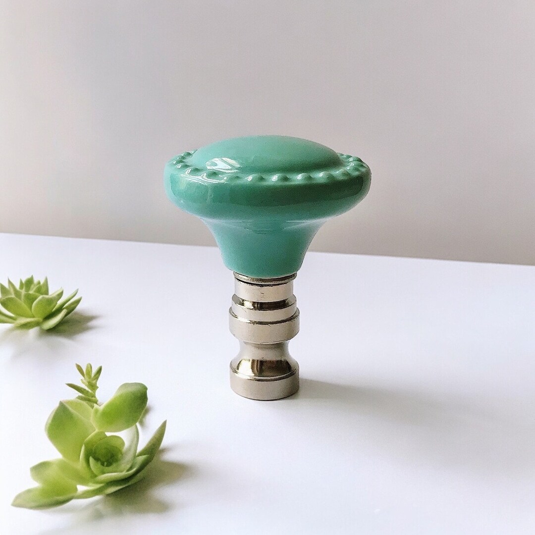 Set of 2 Gorgeous Porcelain Lamp Shade Finials, Harp Toppers - 2" Tall ...