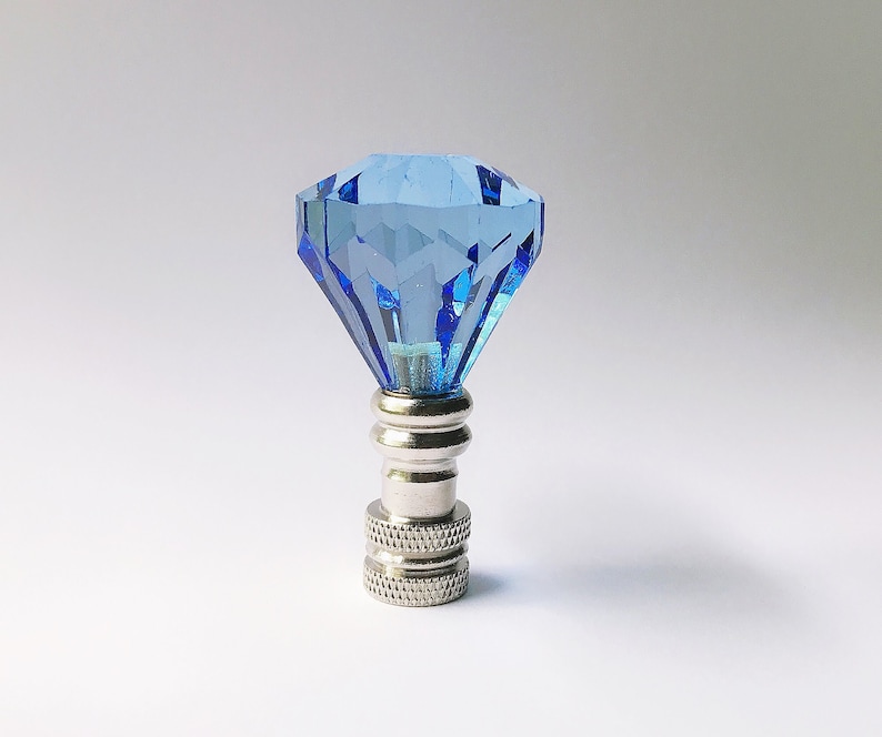Set of 2 Acrylic Diamond Lamp Shade Finials, Harp Toppers - Etsy