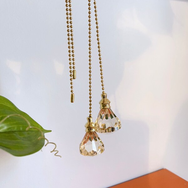 Glass Fan Pull - Etsy