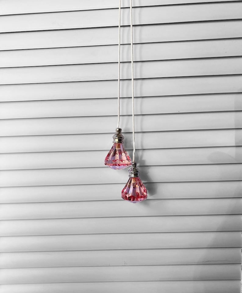 Set of 2 Acrylic Crystal Diamond Window Blinds Shade Pulls Window ...
