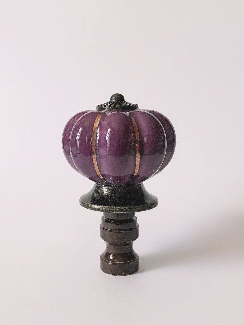 Set of 2 Gorgeous Porcelain Lamp Shade Finials Harp Toppers | Etsy