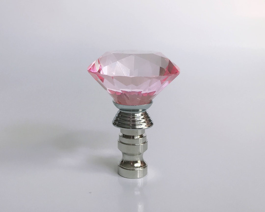 Set of 2 Dazzling Glass Lamp Shade Finials Shade Toppers - Etsy