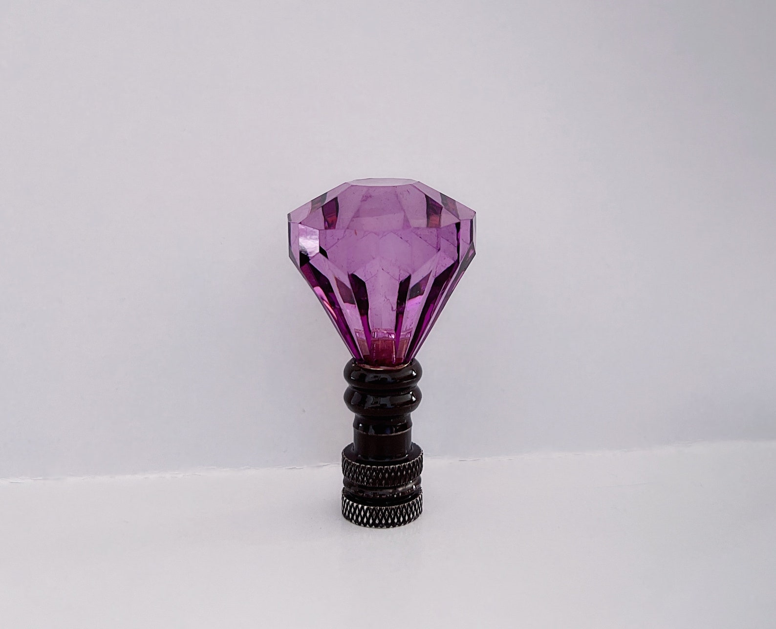 Set of 2 Acrylic Diamond Lamp Shade Finials Harp Toppers - Etsy